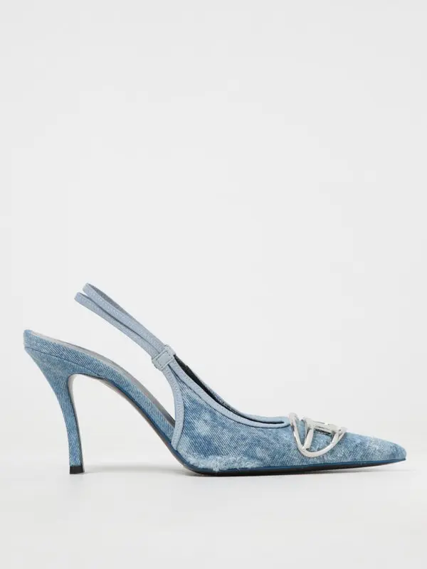 DIESEL® Slingback Pumps With Embellishment - Denim