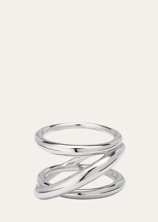 Charlotte Chesnais Sterling Triplet Ring - Silver