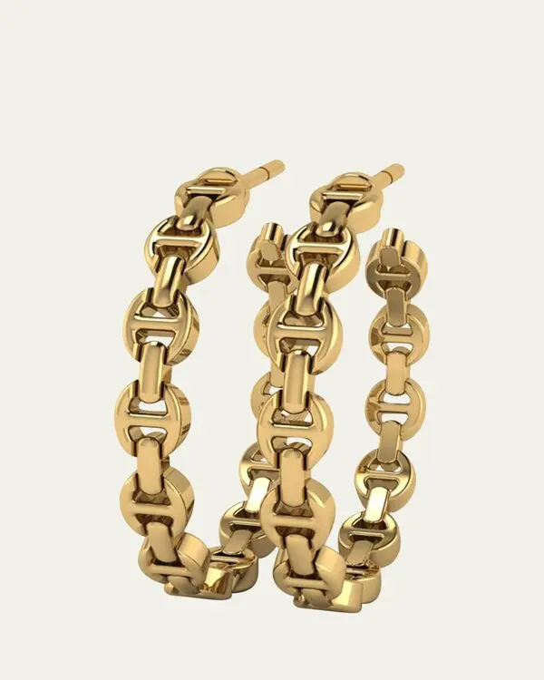 Hoorsenbuhs 18k Yellow Micro Tri-link Earrings - Gold
