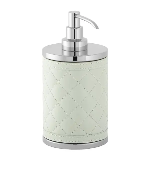 RIVIERE Leather Alghero Diamonds Soap Dispenser - Green