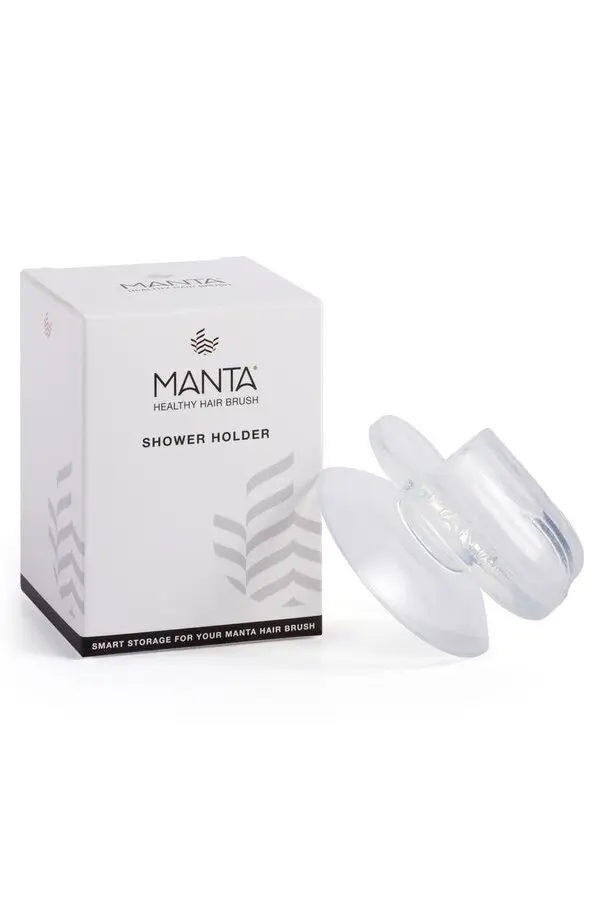 MANTA Healthy Hair Brush Shower Holder - Transparent