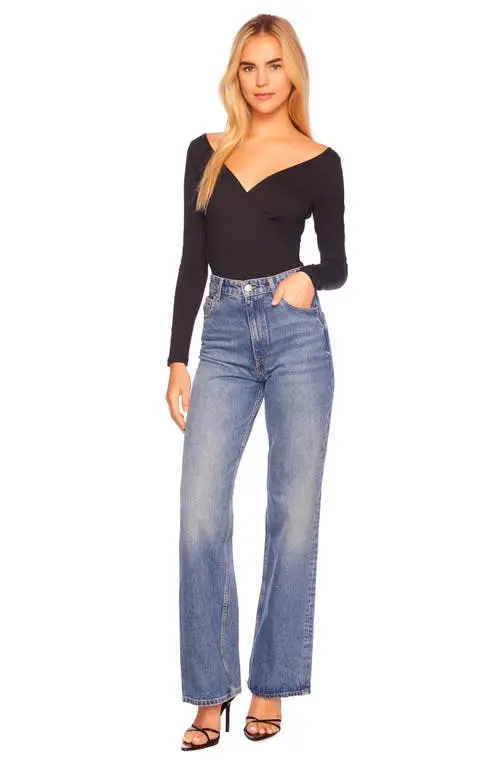 Susana Monaco Long Sleeve Wrap Top