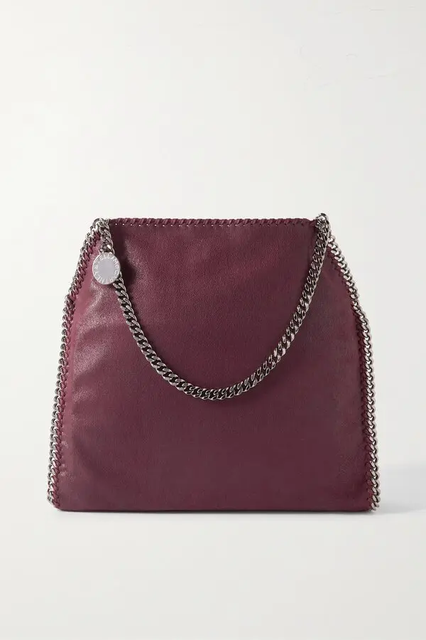 Stella McCartney Net Sustain The Falabella Small Vegetarian Brushed-leather Shoulder Bag