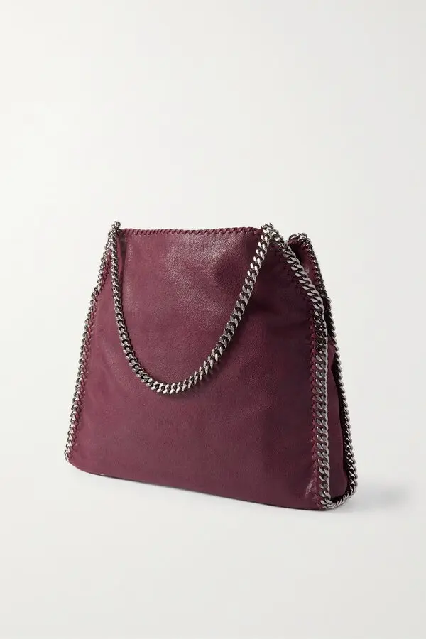 Stella McCartney Net Sustain The Falabella Small Vegetarian Brushed-leather Shoulder Bag