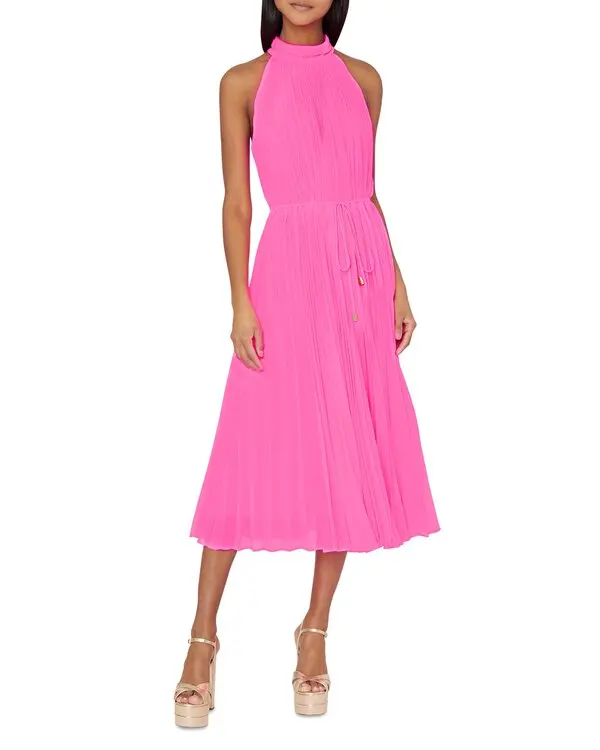 open lace back dress Neon Halter Dress – Jane Abby Boutique main image 1
