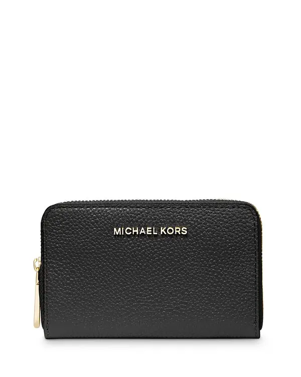 Michael Kors Michael Jet Set Leather Card Case - Black/gold