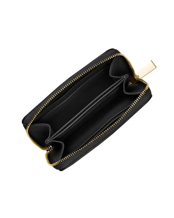 Michael Kors Michael Jet Set Leather Card Case - Black/gold