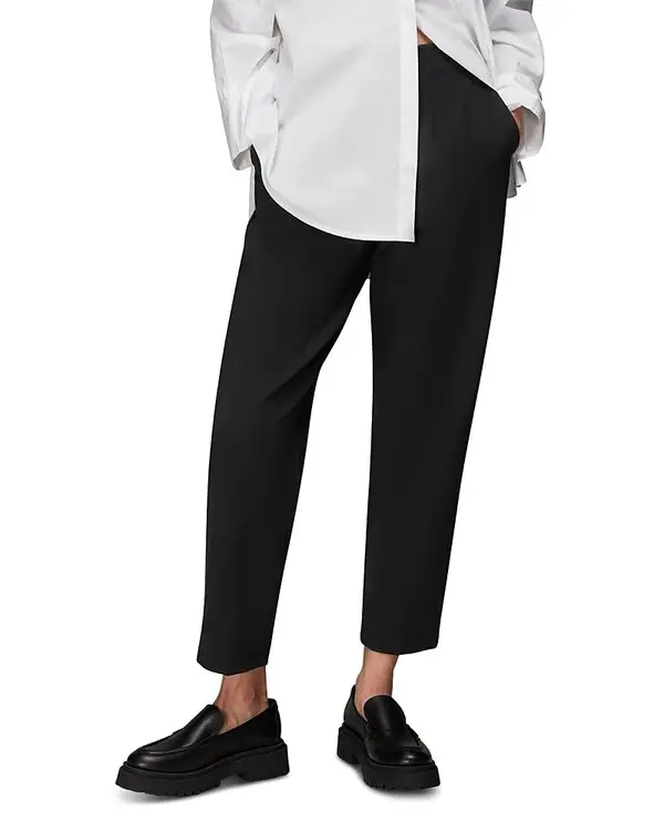 Whistles Lila Slim Fit Stretch Trousers - Black