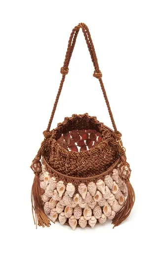 Ulla Johnson Nadia Seashell Bucket Bag