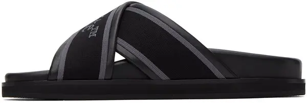 Off-White Black Cloud Criss Cross Slides In Black Black - 58  display picture 1