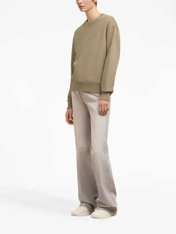 AMI Paris Logo-embroidered Cotton Sweatshirt