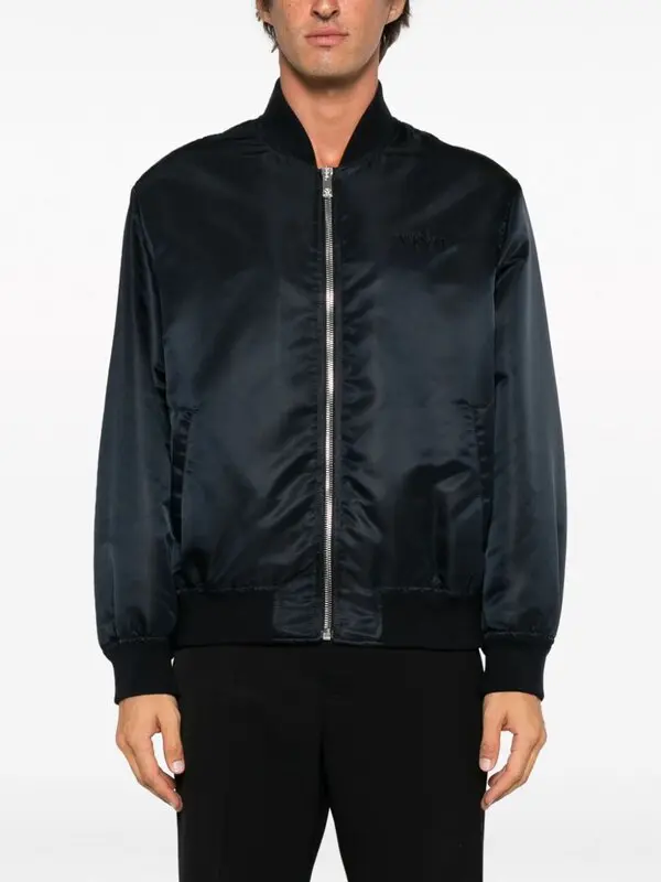 Versace Graphic-print Bomber Jacket - Blue