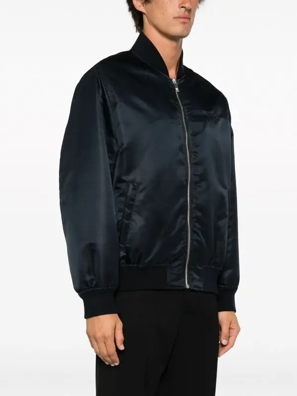 Versace Graphic-print Bomber Jacket - Blue