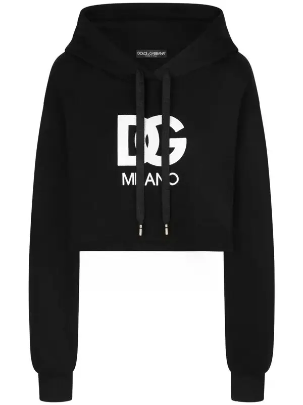 Dolce & Gabbana Logo-patch Cotton Hoodie