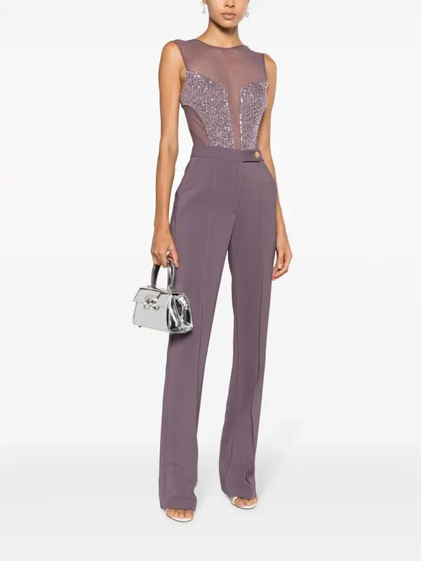 Elisabetta Franchi Seam-detailored Trousers - Purple