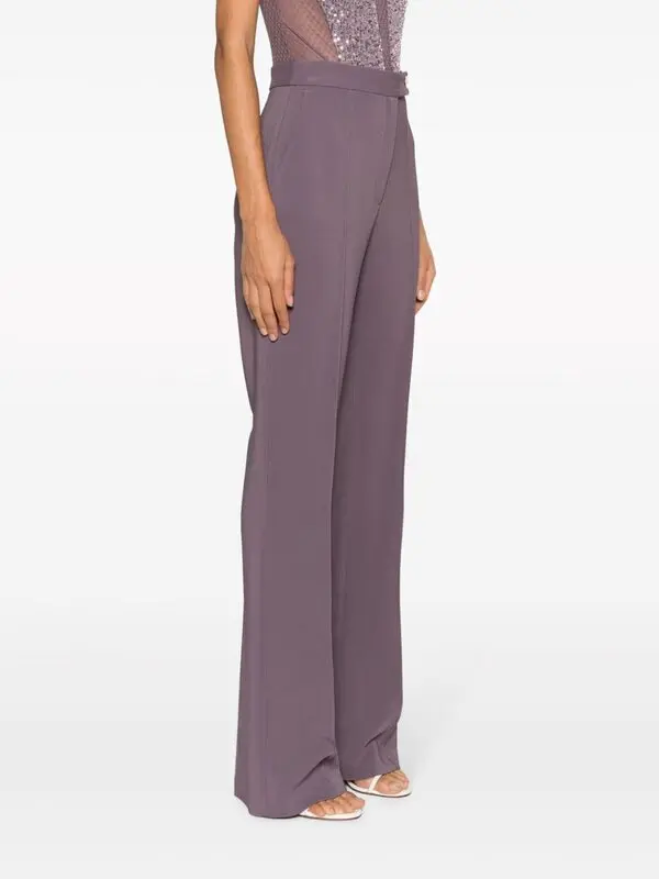 Elisabetta Franchi Seam-detailored Trousers - Purple