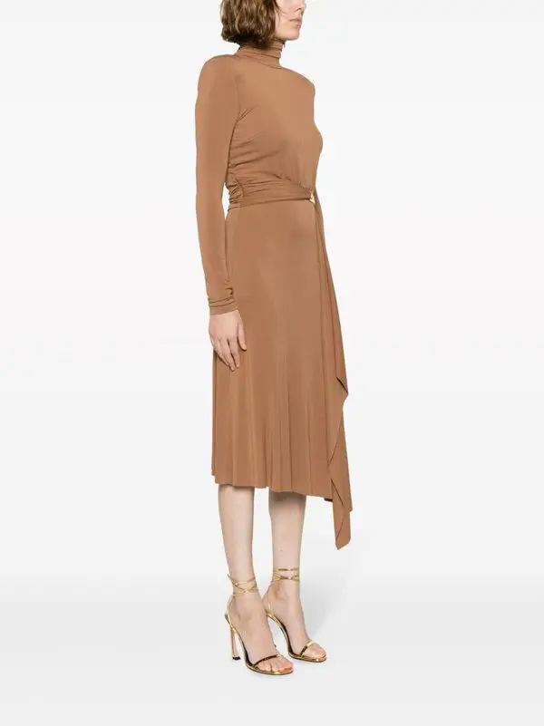 Elisabetta Franchi Asymmetric Jersey Midi Dress