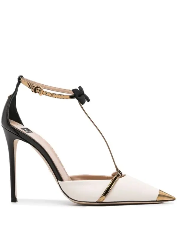 Elisabetta Franchi 105mm Bow-detail Leather Pumps