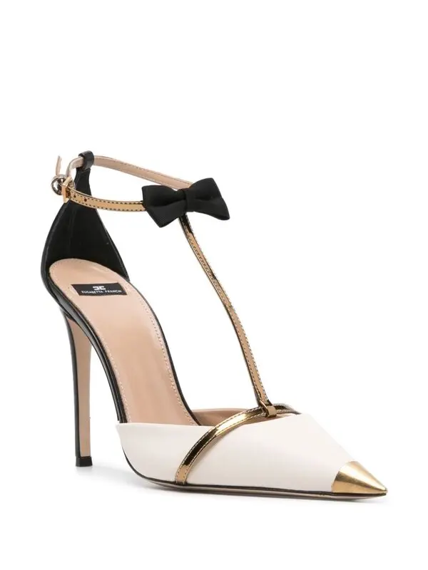 Elisabetta Franchi 105mm Bow-detail Leather Pumps
