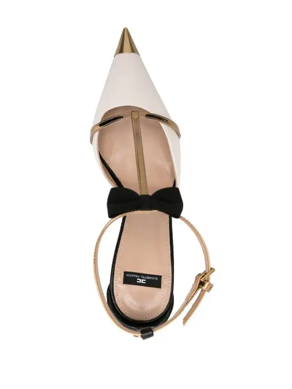 Elisabetta Franchi 105mm Bow-detail Leather Pumps