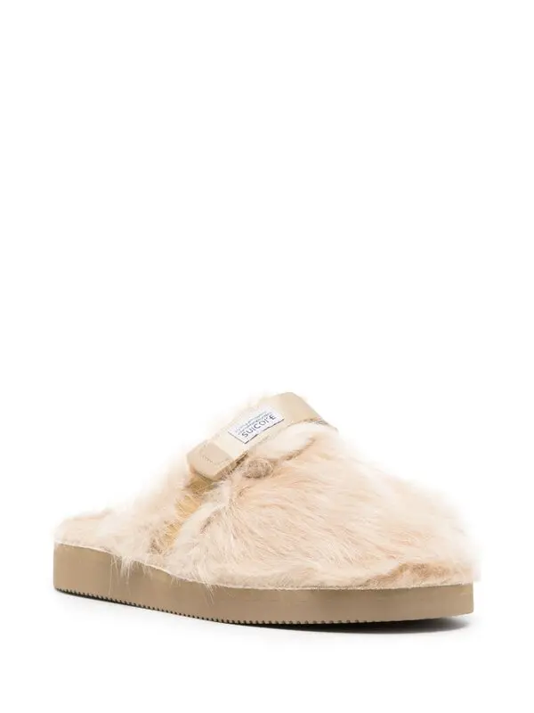 Suicoke Zavo-2eu Faux-fur Slides - Neutrals