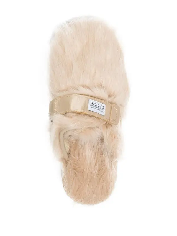 Suicoke Zavo-2eu Faux-fur Slides - Neutrals