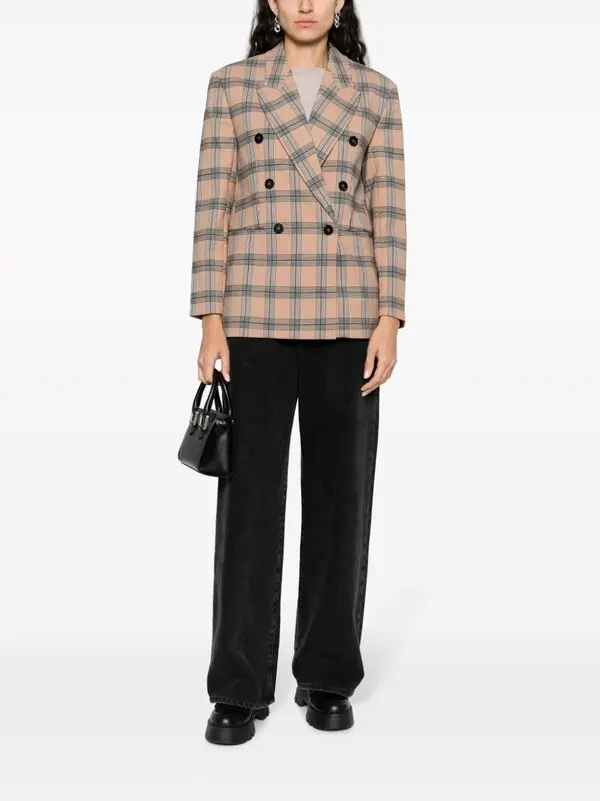 Zimmermann Luminosity Checked Double-breasted Blazer