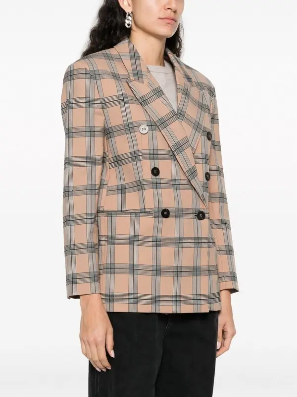 Zimmermann Luminosity Checked Double-breasted Blazer