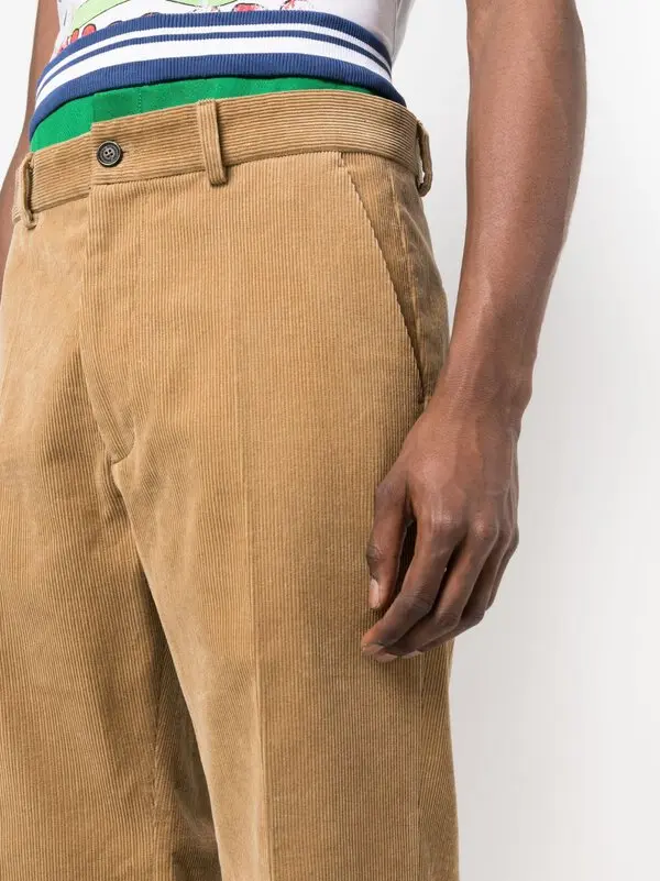 Dsquared2 Double-waistband Corduroy Trousers