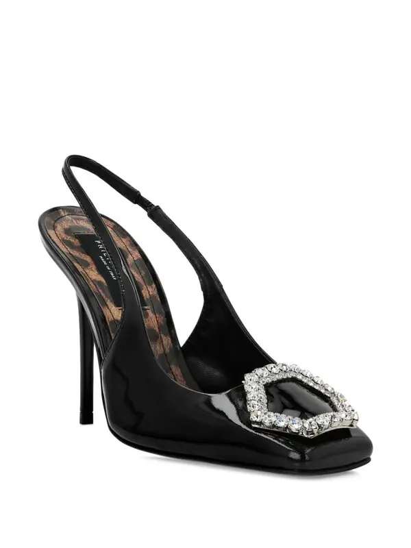 Philipp Plein Buckle-detail Leather Pumps