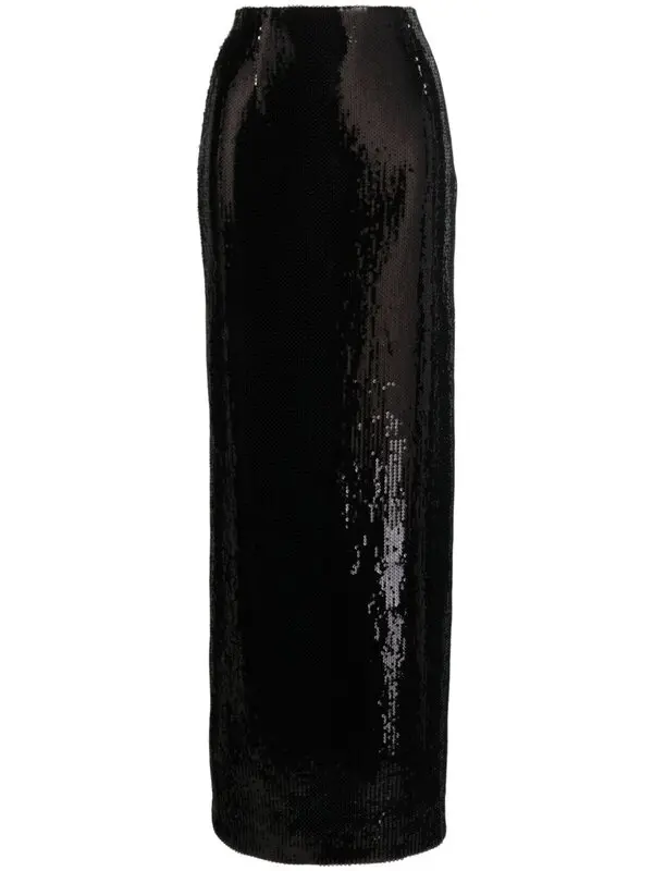Galvan Sequin-embellished Maxi Skirt - Black