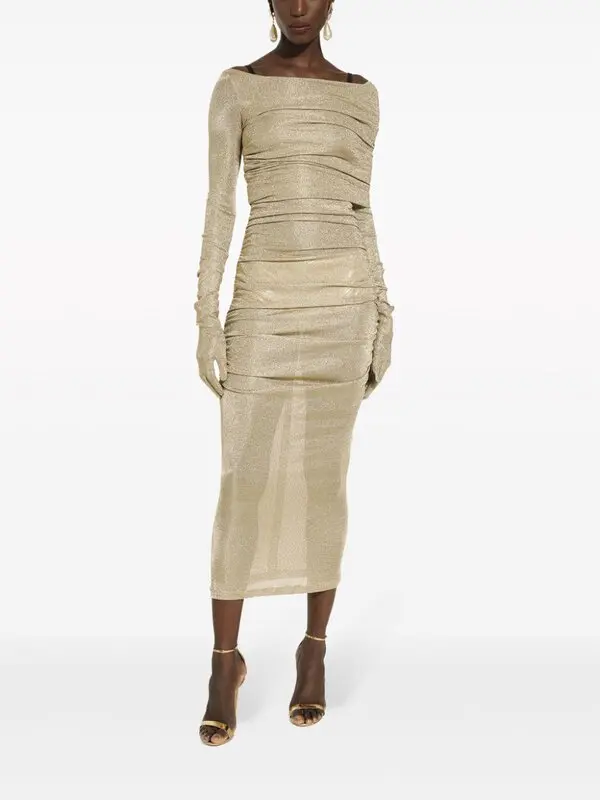 Dolce & Gabbana Lurex Mesh Calf-length Dress