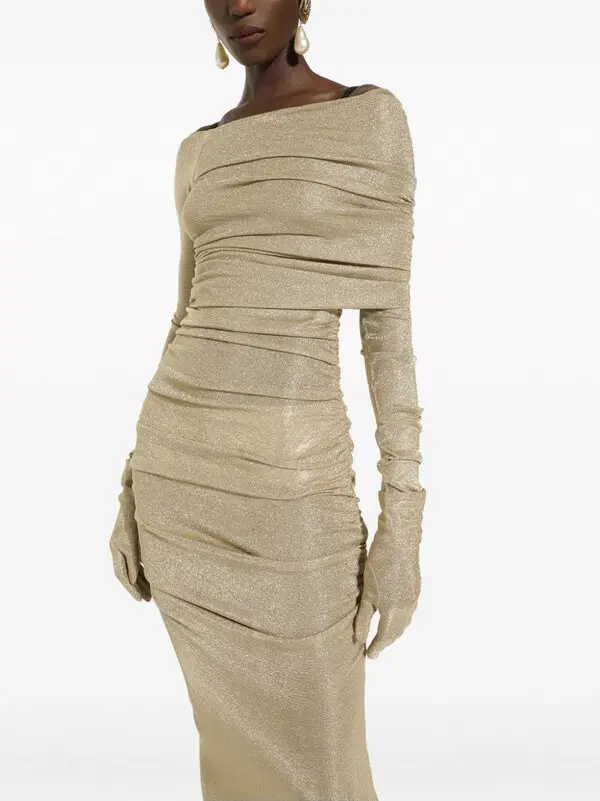 Dolce & Gabbana Lurex Mesh Calf-length Dress