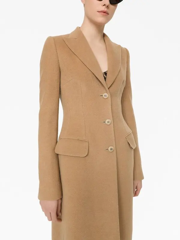 Dolce & Gabbana Single-breasted Midi Coat - Neutrals