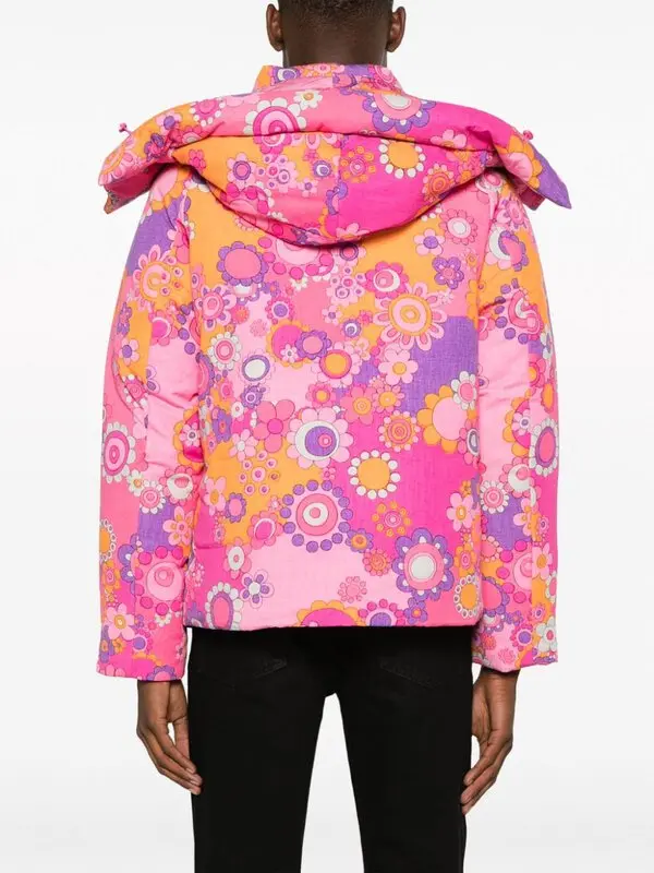 ERL Floral-print Padded Jacket - Pink