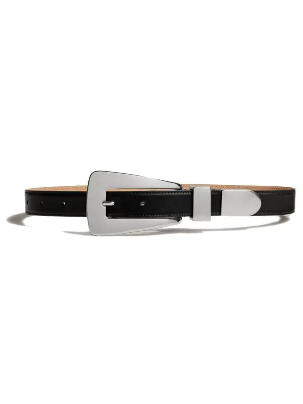 Khaite Buckle Leather Belt - Black