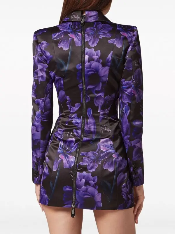 Philipp Plein Duchesse Floral-print Minidress