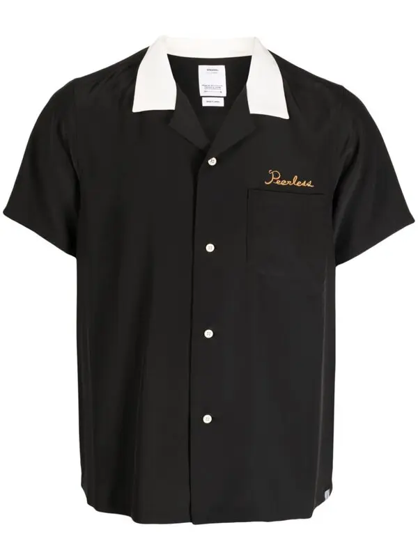Visvim Logo-embroidered Silk Shirt - Black