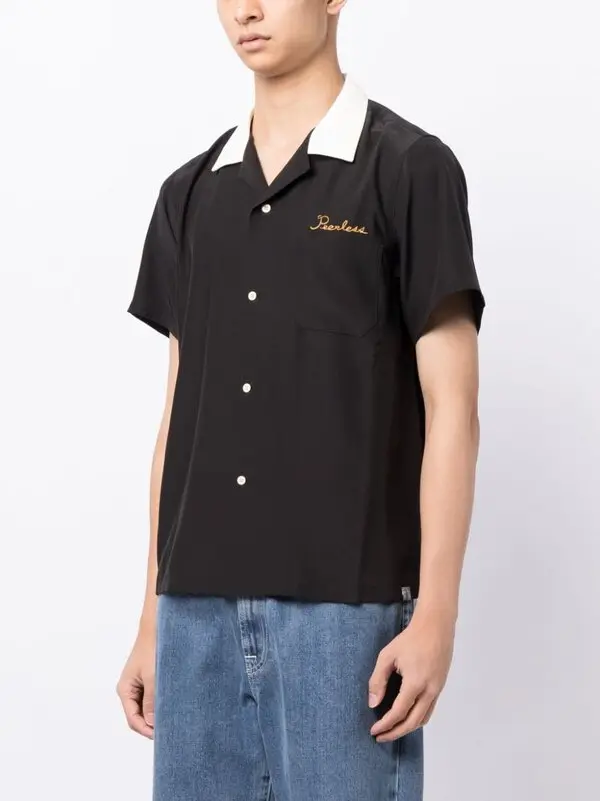 Visvim Logo-embroidered Silk Shirt - Black