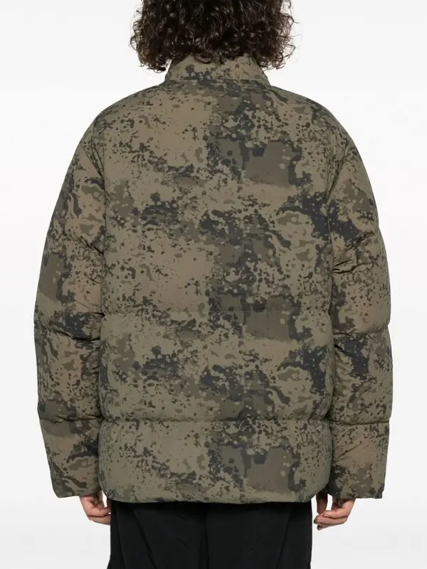 REPRESENT Logo-embroidered Camouflage Puffer Jacket