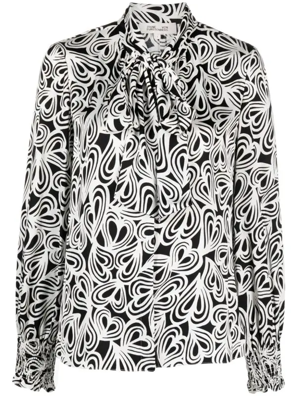 Diane Von Furstenberg Tina Heart-pattern Shirt