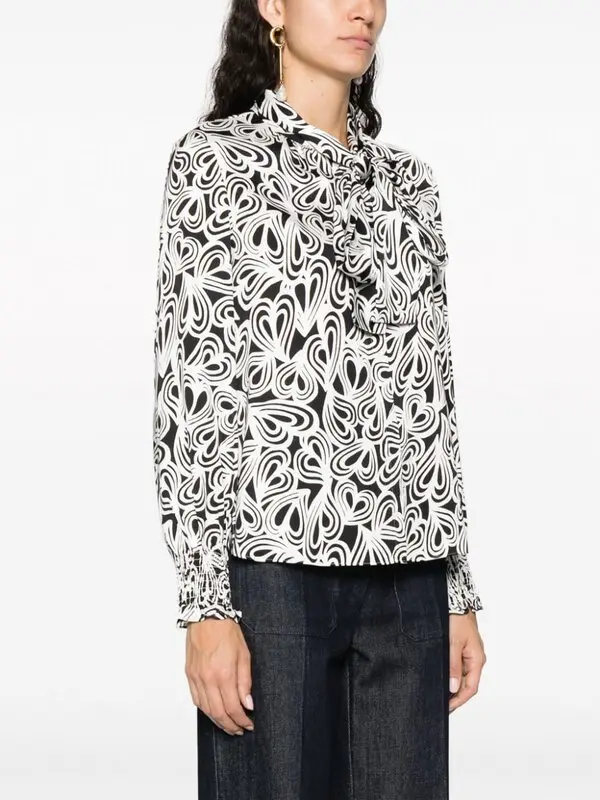 Diane Von Furstenberg Tina Heart-pattern Shirt
