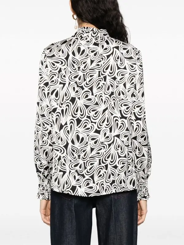 Diane Von Furstenberg Tina Heart-pattern Shirt