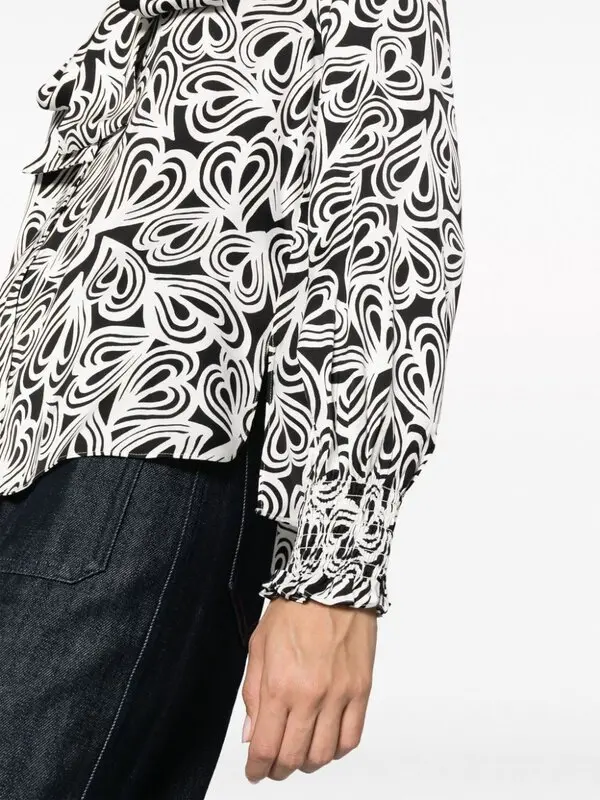 Diane Von Furstenberg Tina Heart-pattern Shirt
