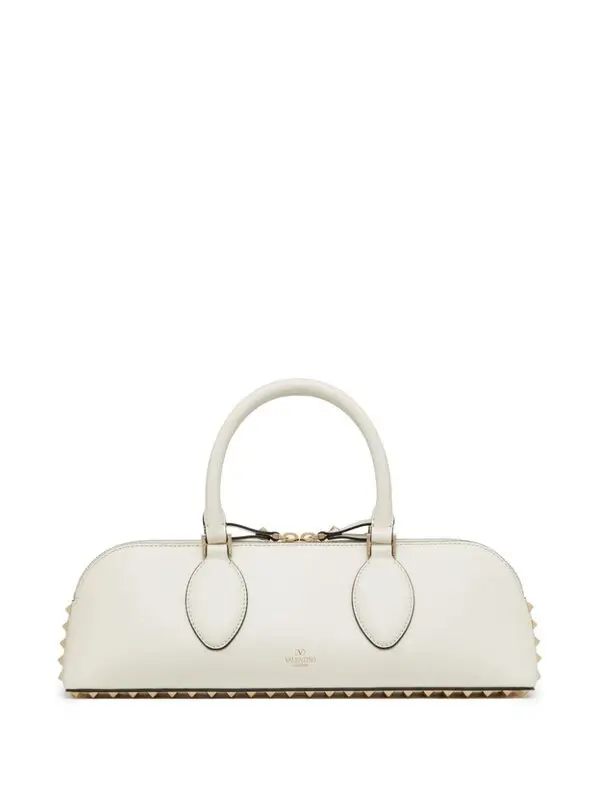 Valentino Garavani Rockstud E/w Tote Bag - White