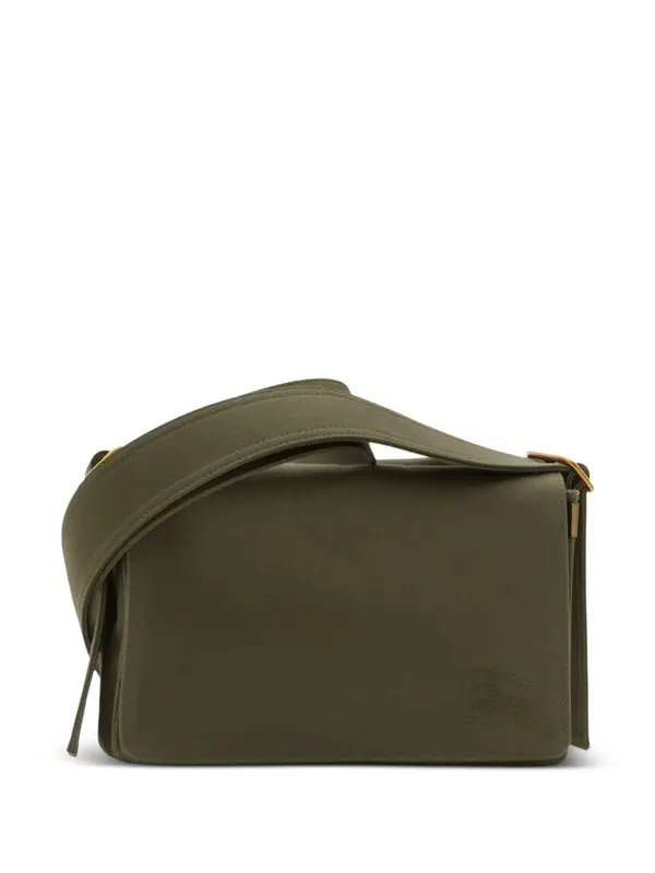 Burberry Ekd-embroidered Twill Shoulder Bag
