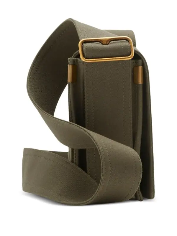 Burberry Ekd-embroidered Twill Shoulder Bag