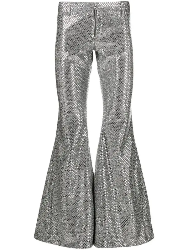 ERL Sequinned Flared Trousers