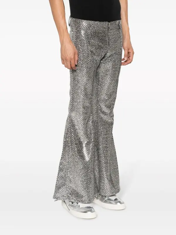 ERL Sequinned Flared Trousers