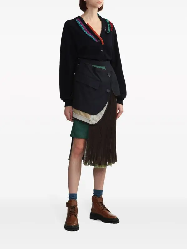 Kolor Layered Asymmetric Midi Skirt
